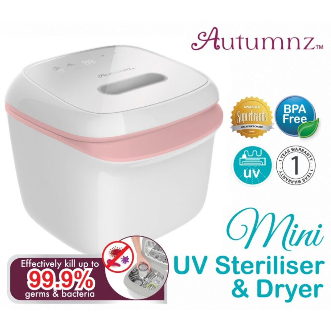 Autumnz Mini UV Steriliser & Dryer (Pink/Grey) – Babyland SS2 Malaysia