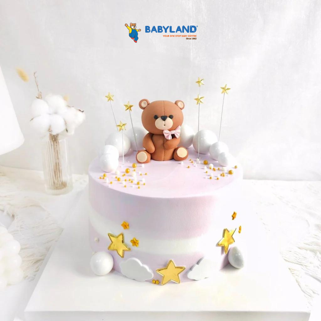 [PRE-ORDER] Yippii Starry Bear Cake 8 Inch – Babyland SS2 Malaysia