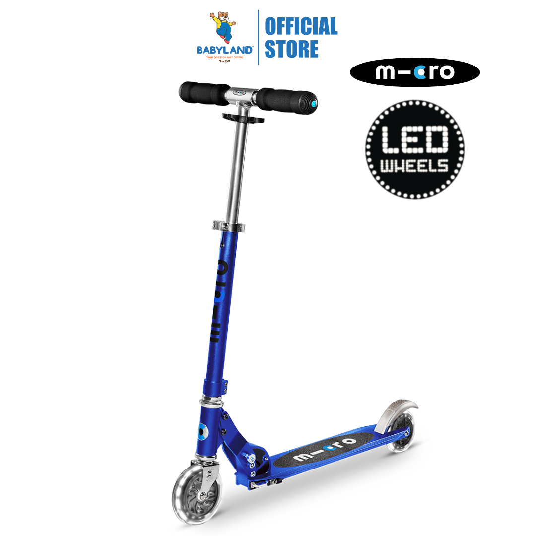 Micro Sprite LED Sapphire (5Y+) 2-wheel foldable scooter – Babyland SS2 ...