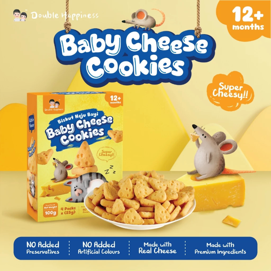 Double Happiness Baby Cheese Cookies 100G (12m+) – Babyland SS2 Malaysia
