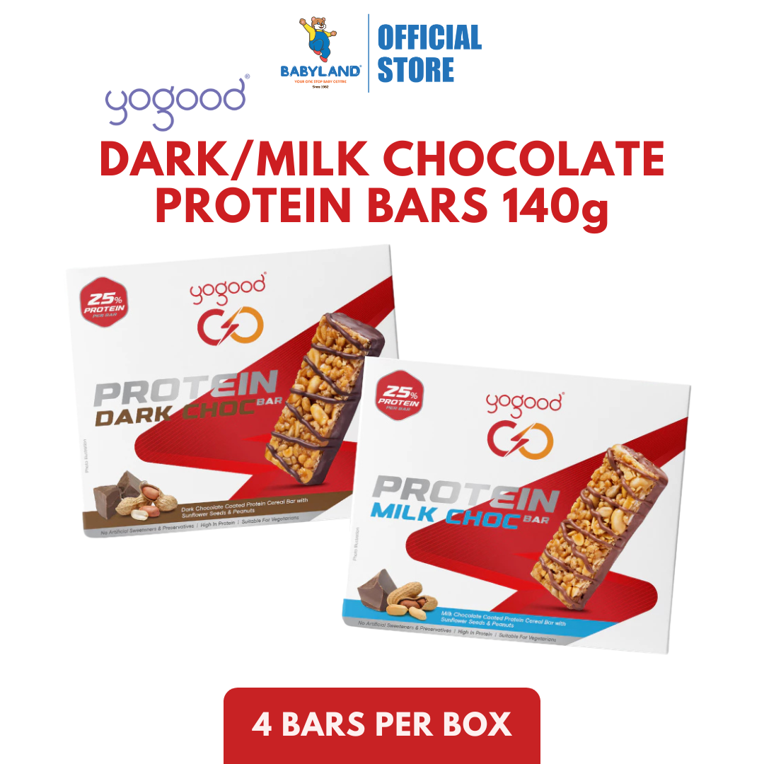 Yogood Go Protein Bars Milk Chocolate/Dark Chocolate 140g – Babyland ...