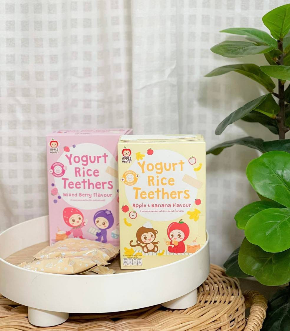 Apple Monkey Yogurt Rice Crackers (32g) – Babyland SS2 Malaysia