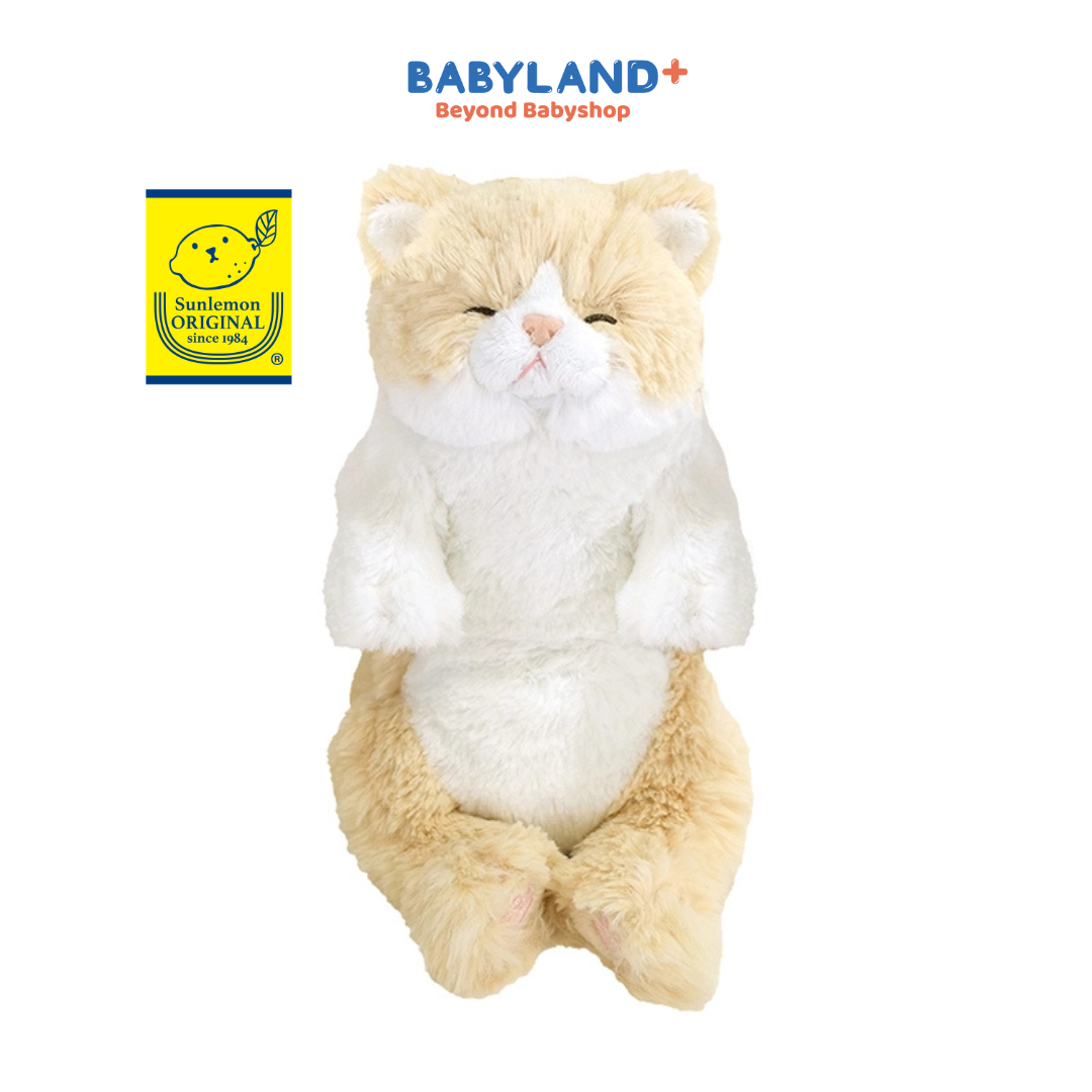 Sunlemon 1383 Cream - Lying Cat Sleeping Face Stuffed Toy S – Babyland ...