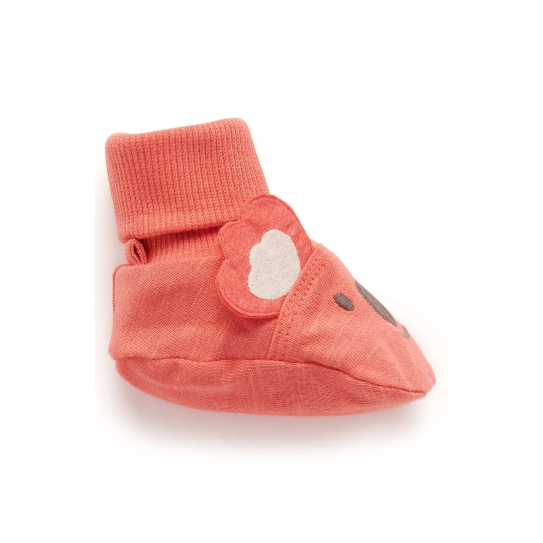 Purebaby Organic Koala Booties Vintage Red – Babyland SS2 Malaysia