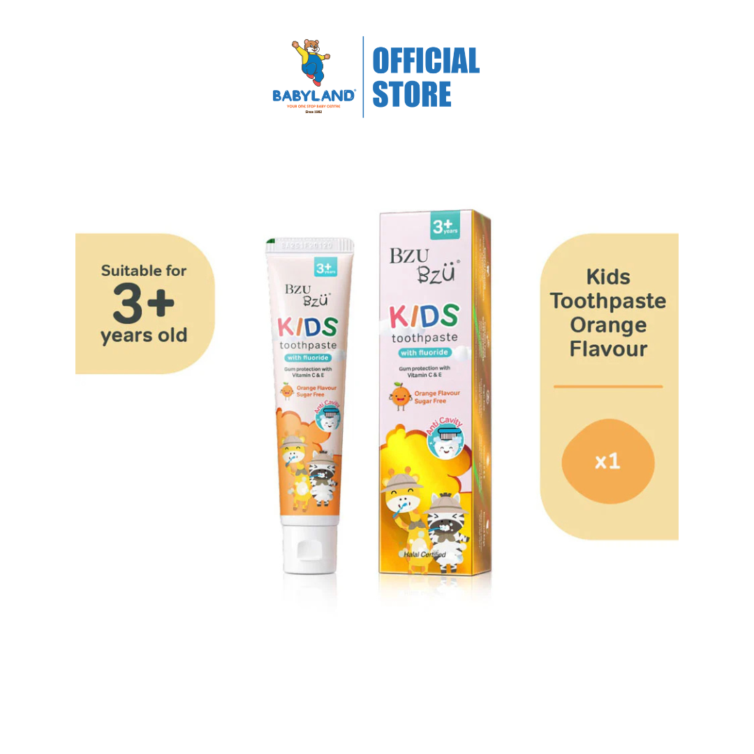 BZU BZU Kids Toothpaste Orange Flavour (50g) – Babyland SS2 Malaysia