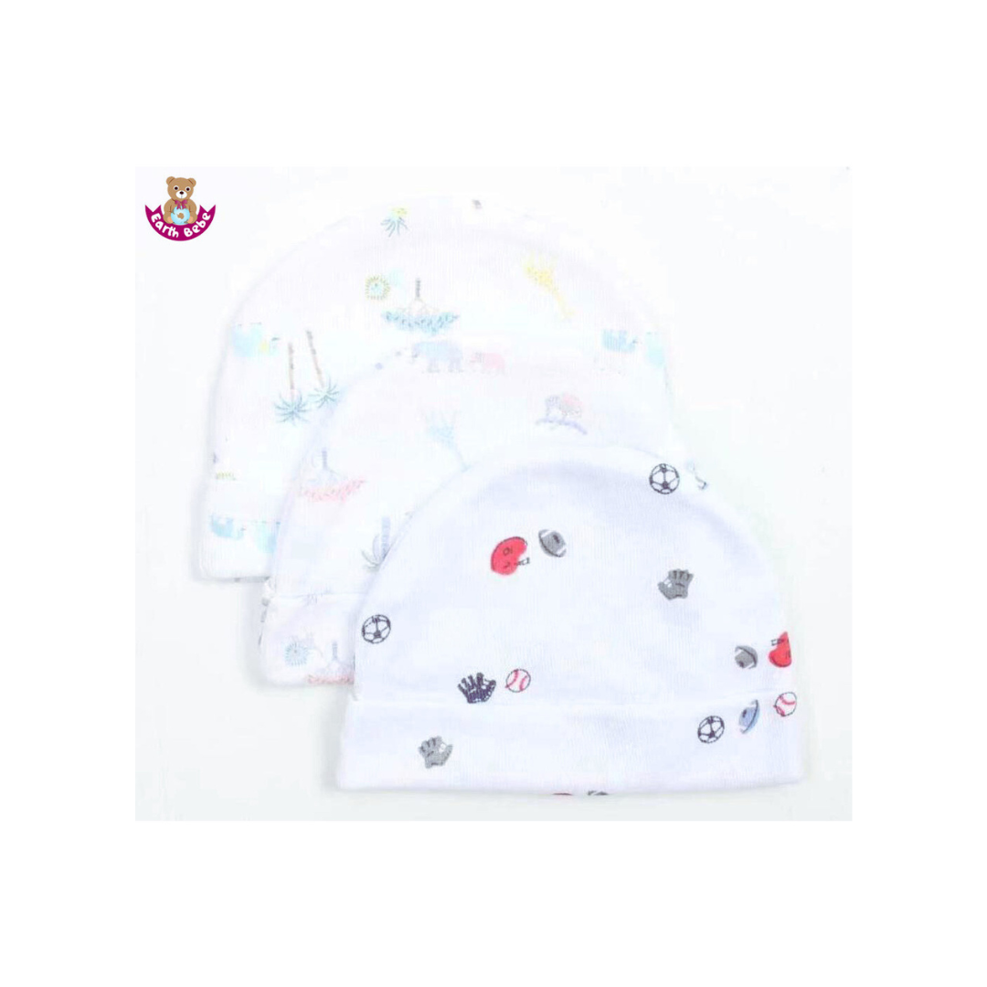 Earth Bebe New Born Baby Caps (3Pcs) – Babyland SS2 Malaysia