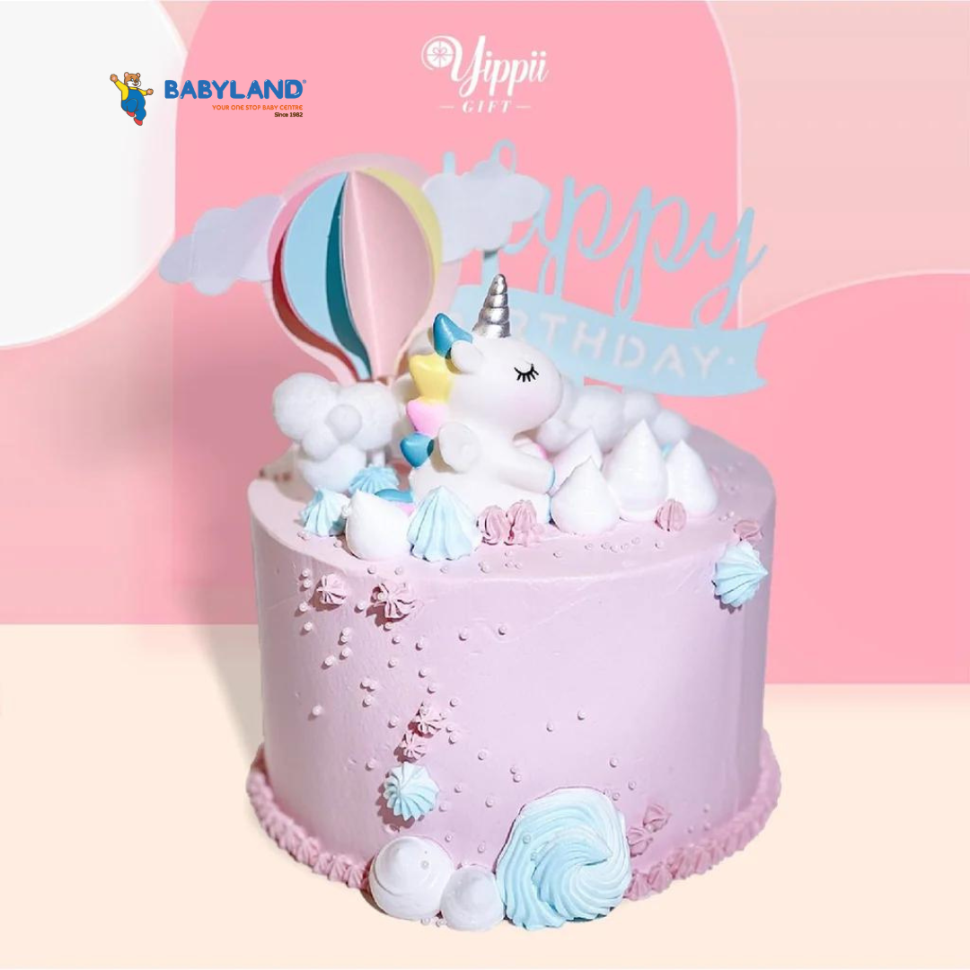[PRE-ORDER] Yippii Unicorn Cake 6 Inch (With Toy) – Babyland SS2 Malaysia