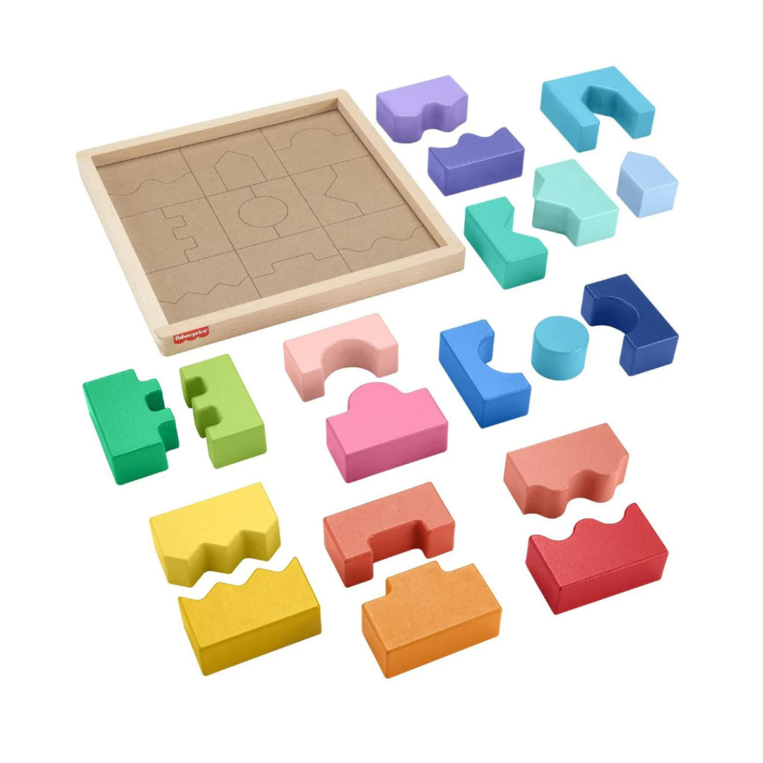 Fisher-Price Wooden Interlocking Blocks – Babyland SS2 Malaysia