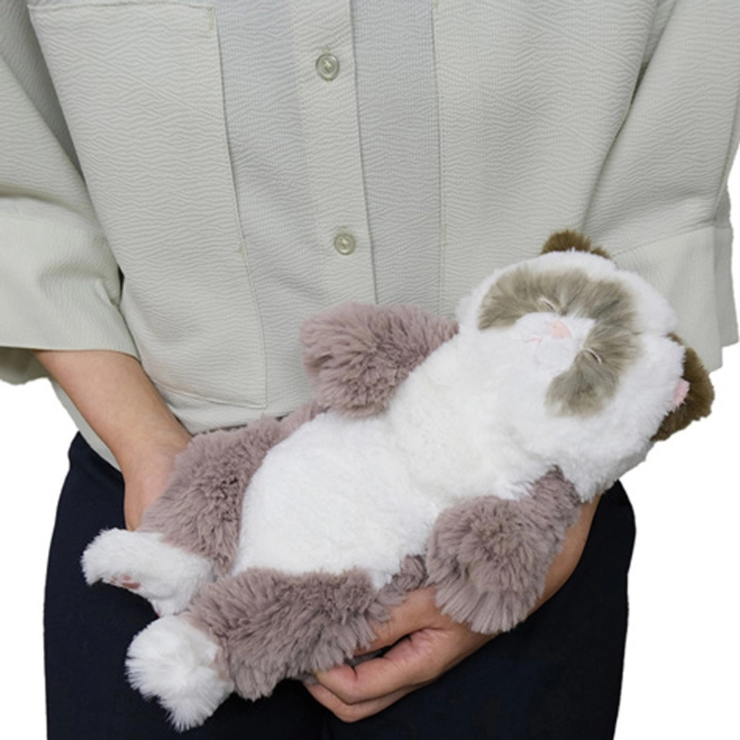 Sunlemon 1583 Ragdoll Grey Brown - Lying Cat Sleeping Face Stuffed Toy ...