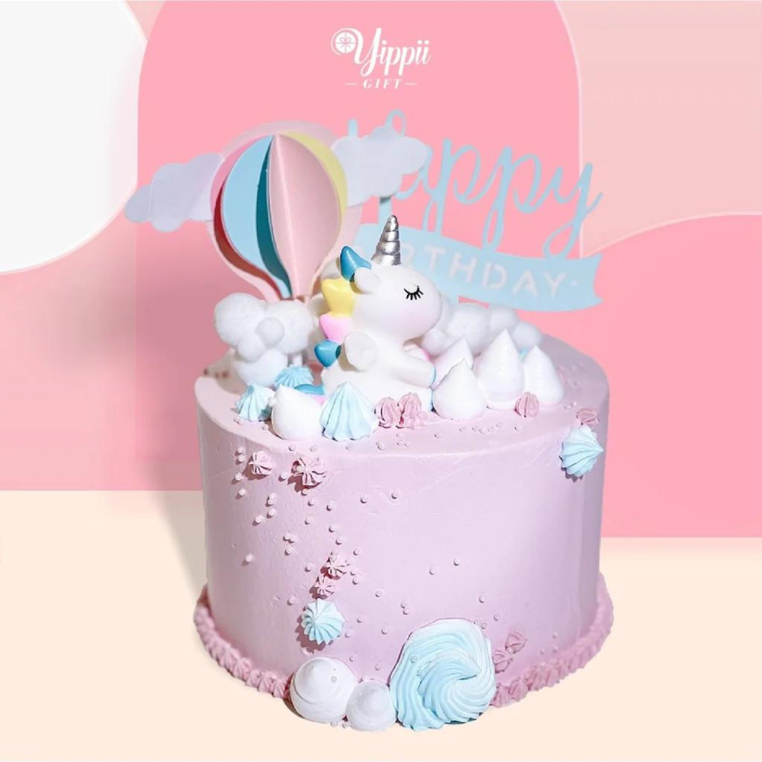 [PRE-ORDER] Yippii Unicorn Cake 6 Inch (With Toy) – Babyland SS2 Malaysia