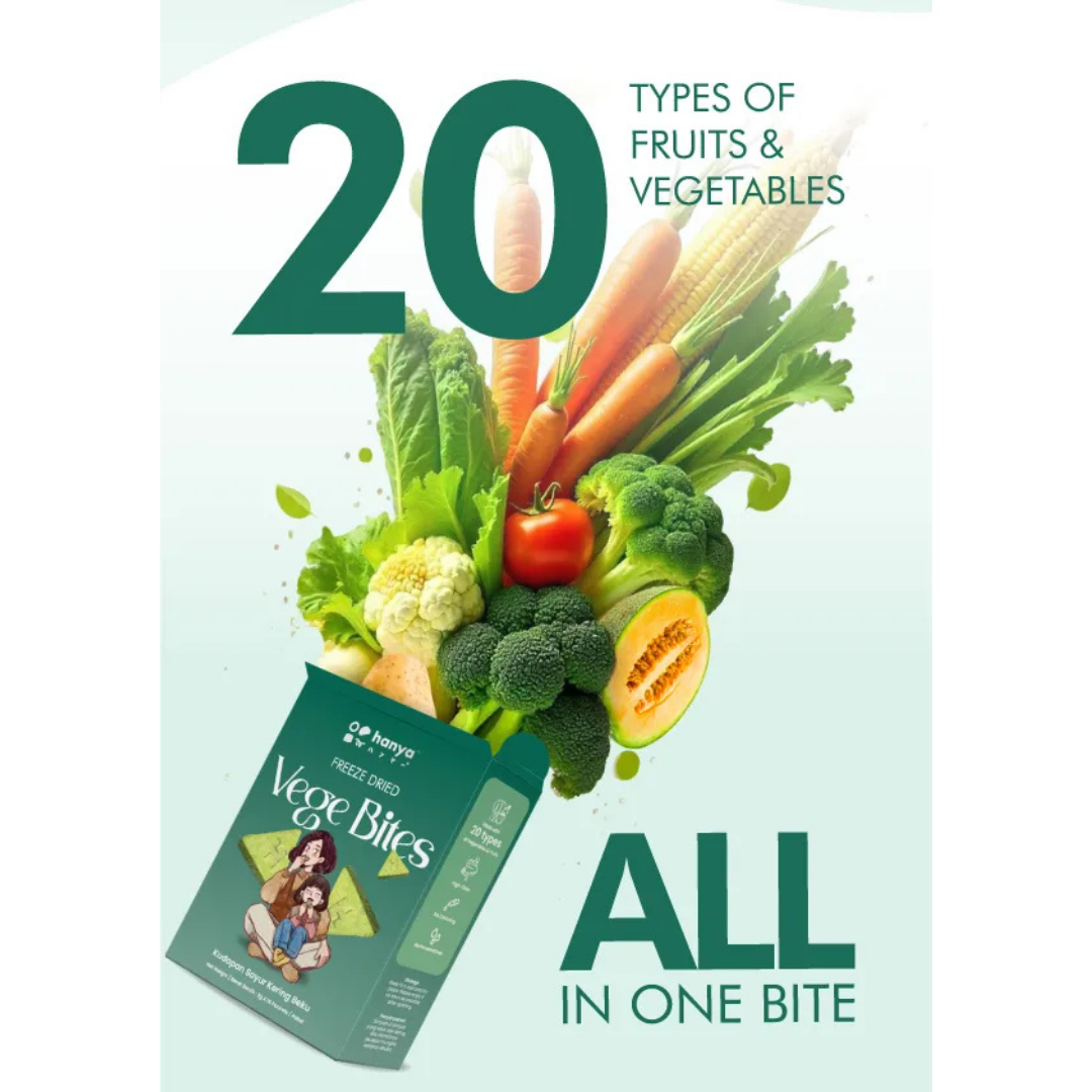 Hanya Freeze Dried Vege Bites (3g x 15s) – Babyland SS2 Malaysia