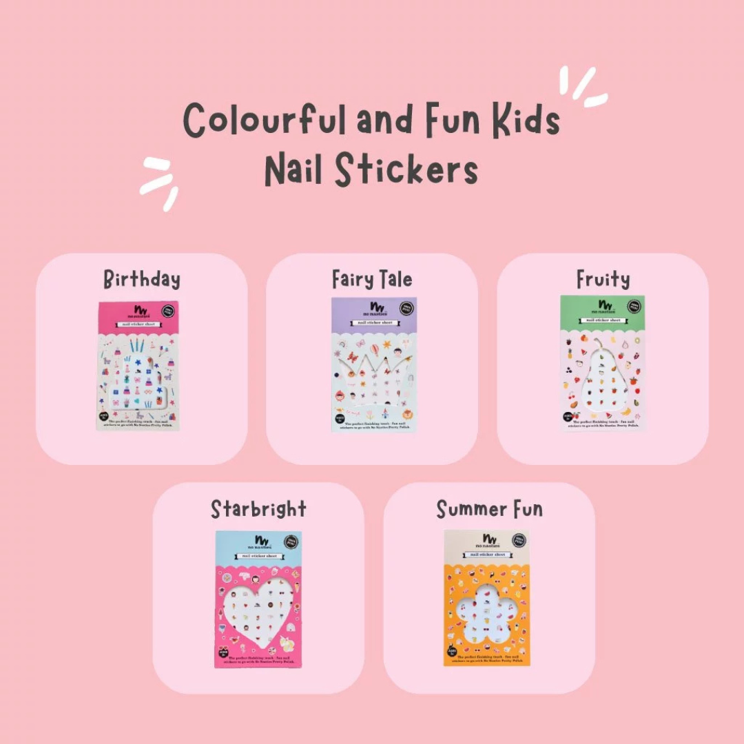 No Nasties Kids Nail Stickers 𝗘𝗮𝘀𝘆 𝗧𝗼 𝗔𝗽𝗽𝗹𝘆 – Babyland SS2 Malaysia