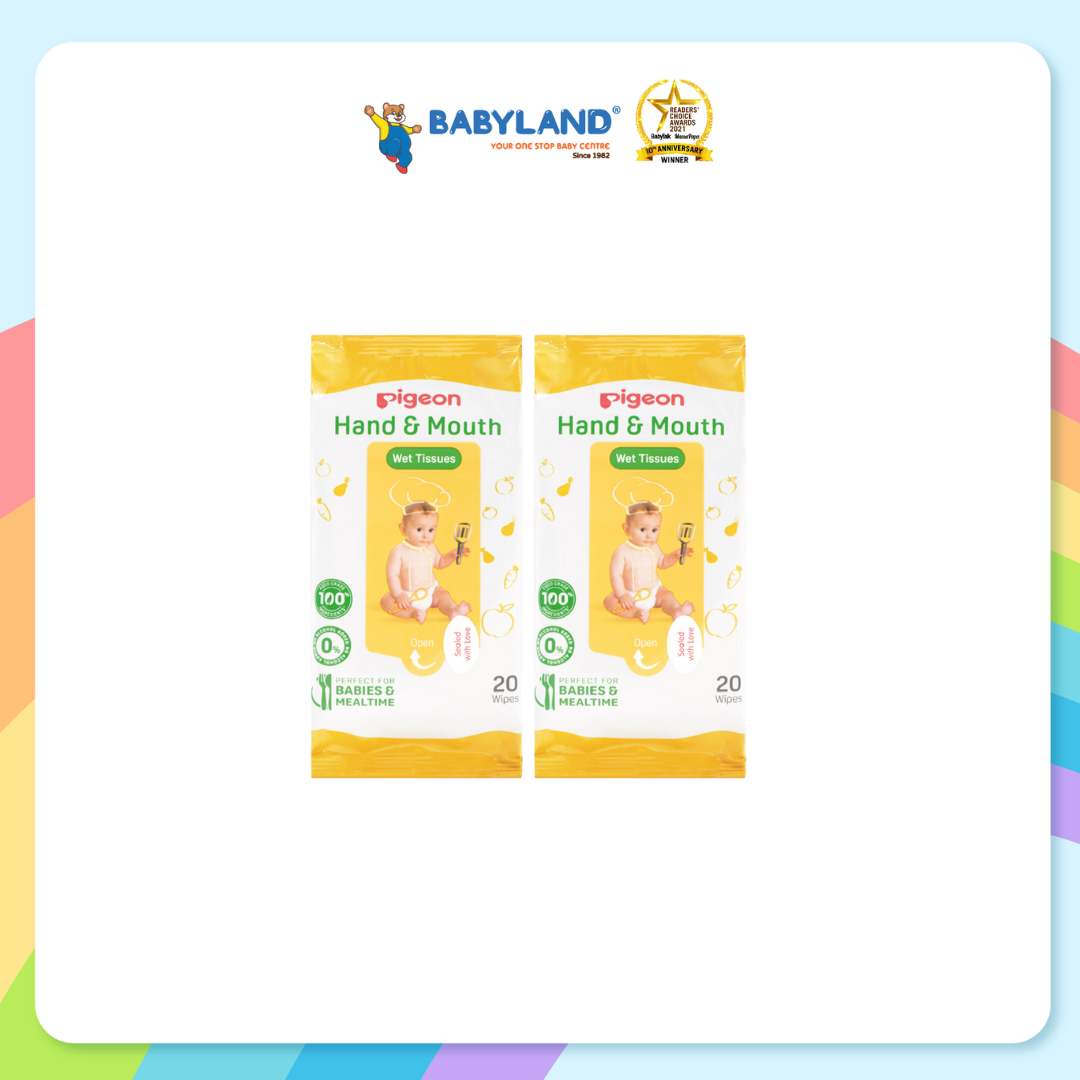 Pigeon Hand & Mouth Wet Tissues 20'SX2 – Babyland SS2 Malaysia