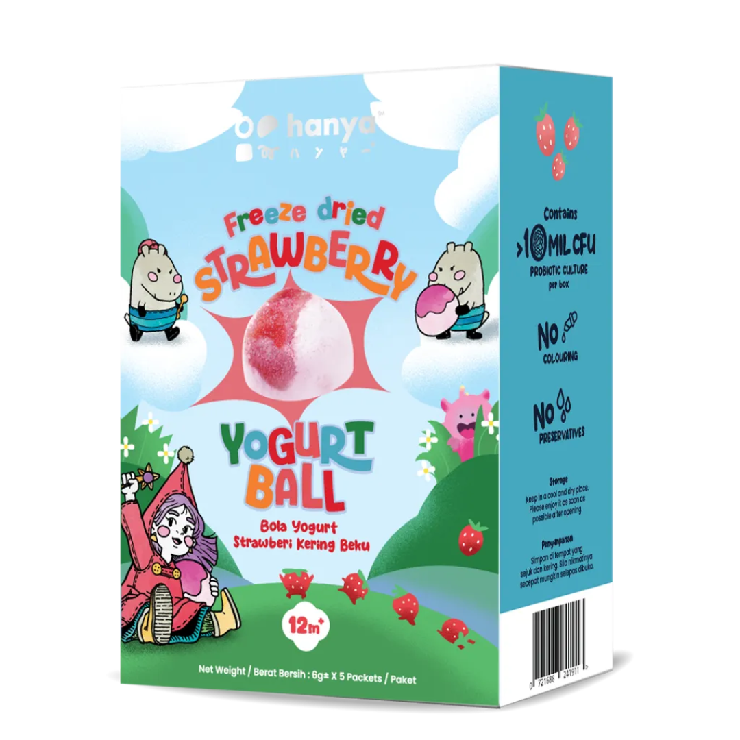 Hanya Freeze-Dried Yogurt Ball (12m+) (6g x 5s) Strawberry/Mango/Blueb ...