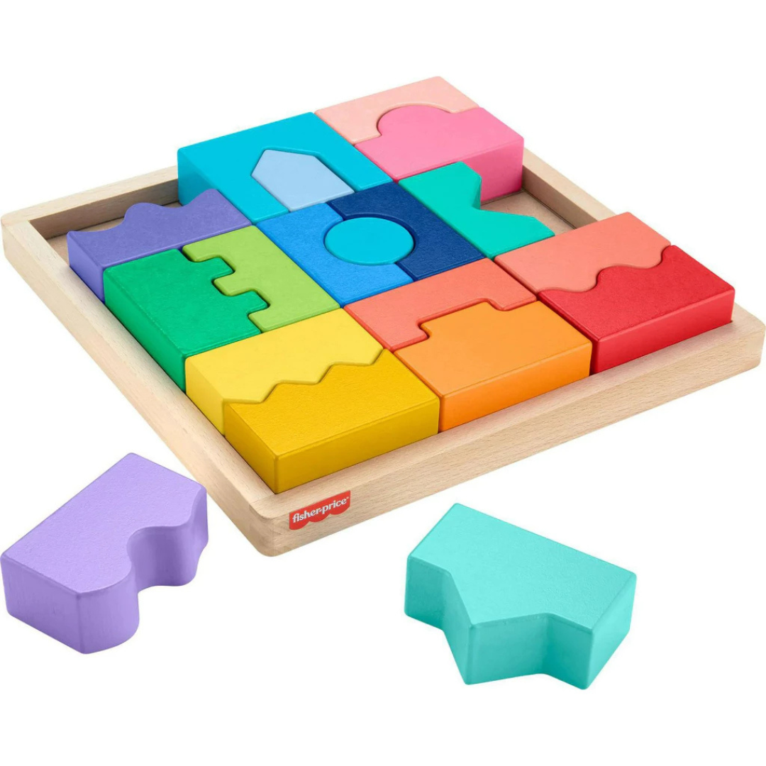 Fisher-Price Wooden Interlocking Blocks – Babyland SS2 Malaysia