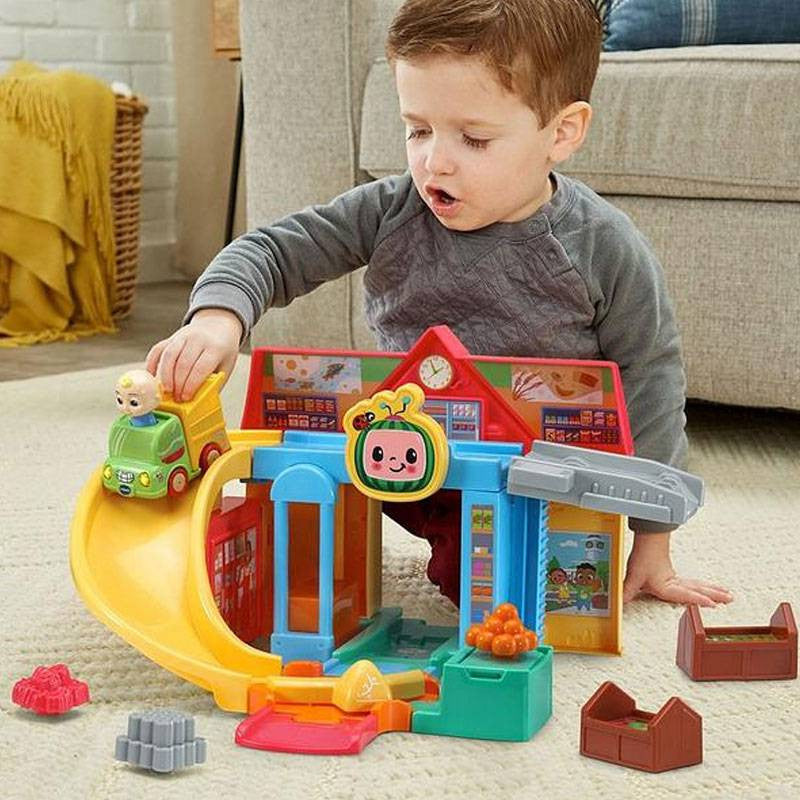 Vtech Cocomelon Go Go Smart Wheels - Grocery's Store Track Set ...
