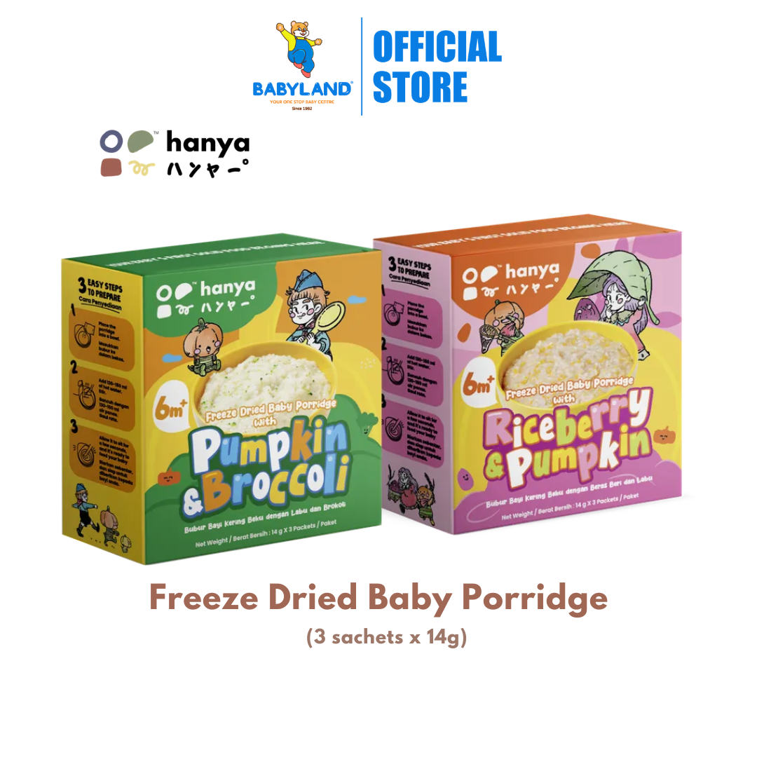 Hanya Freeze Dried Baby Porridge (6m+) - 14g x 3packs – Babyland SS2 ...