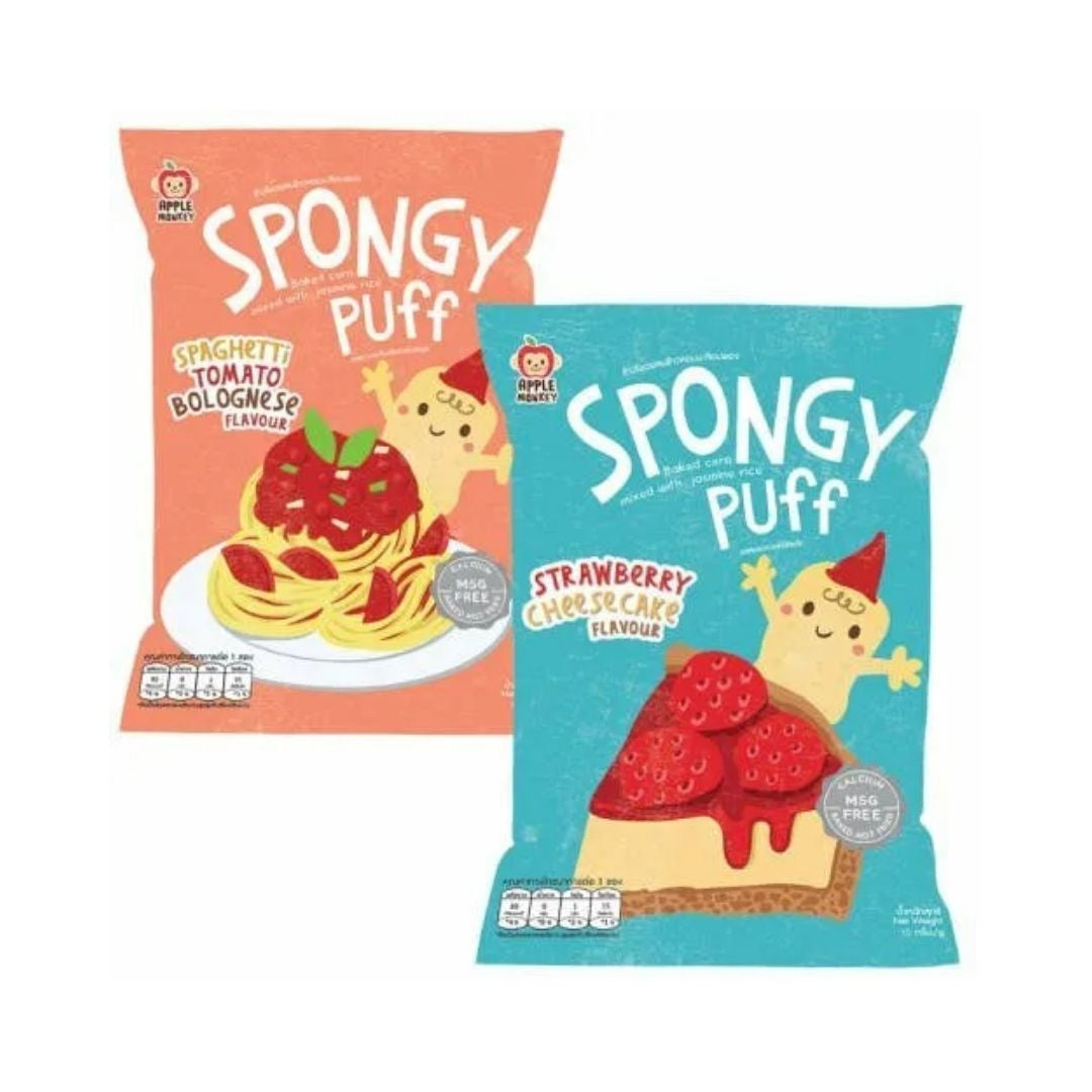 Apple Monkey Spongy Puff (15g) – Babyland SS2 Malaysia