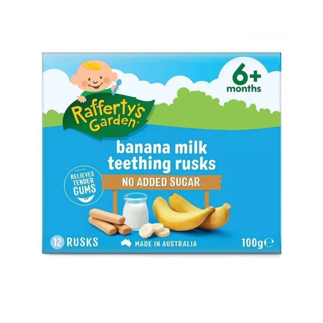 Raffertys Garden Banana Milk Rusk 100g – Babyland SS2 Malaysia